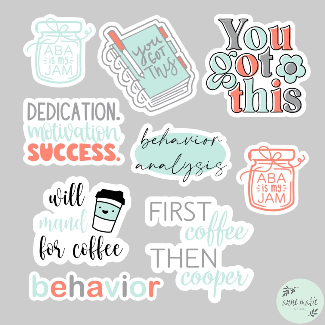 Behavior Analysis Sticker Pack | Laptop & Water Bottle Sticker Decal - Etsy