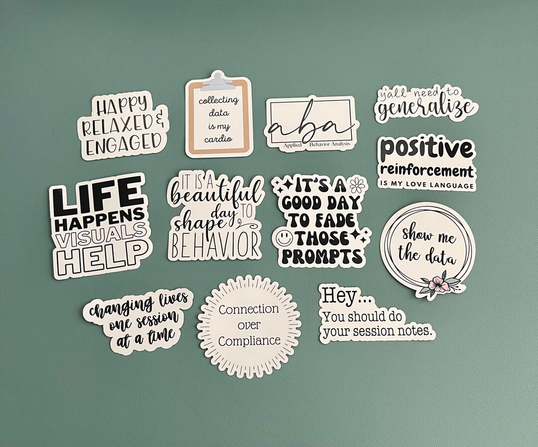 12-pack Behavior Analysis Sticker Pack | Laptop & Water Bottle Sticker ...