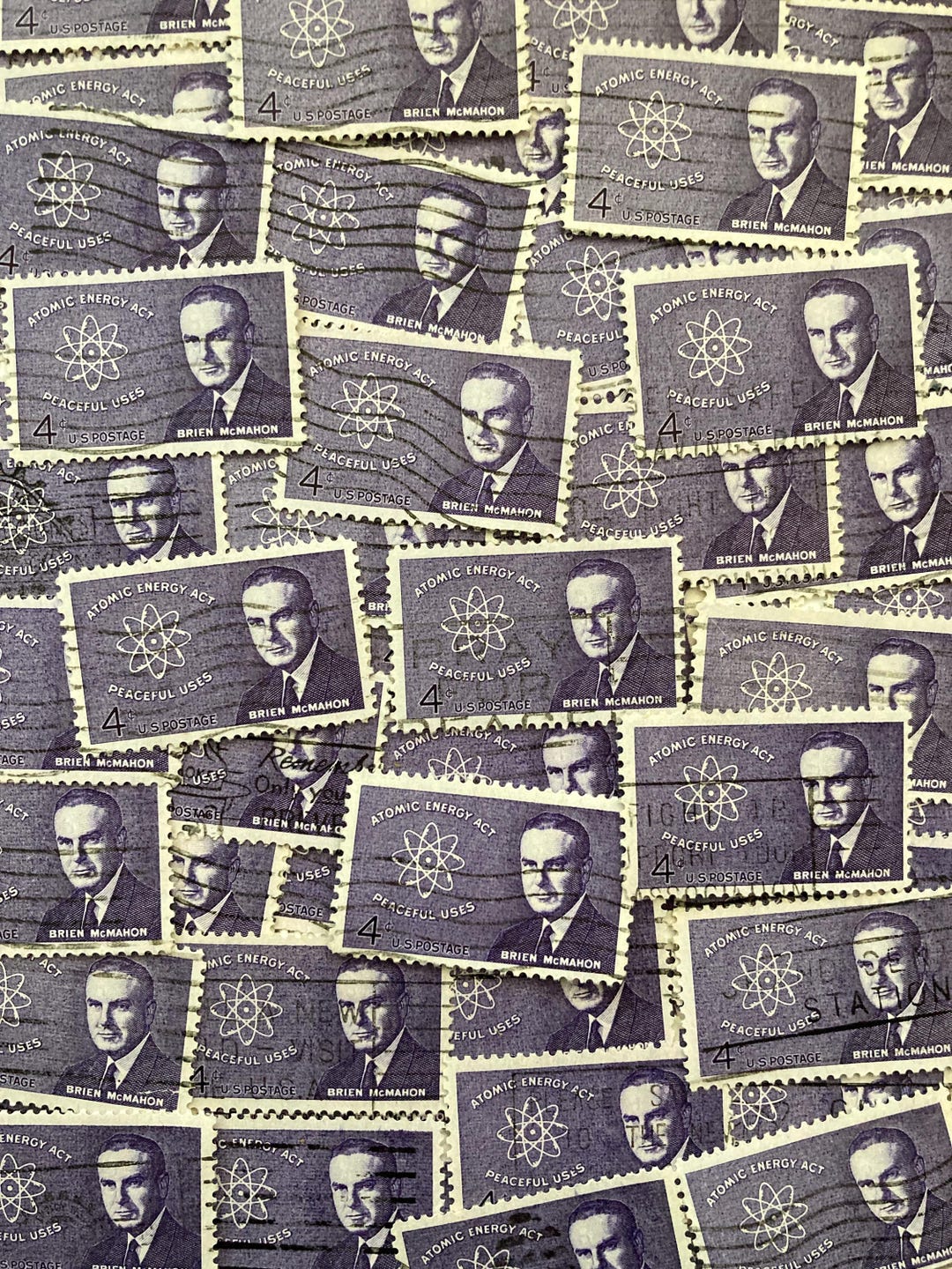 Lot of 1,000 Vintage Brien Mcmahon Atomic Energy Act 4c US Postage ...