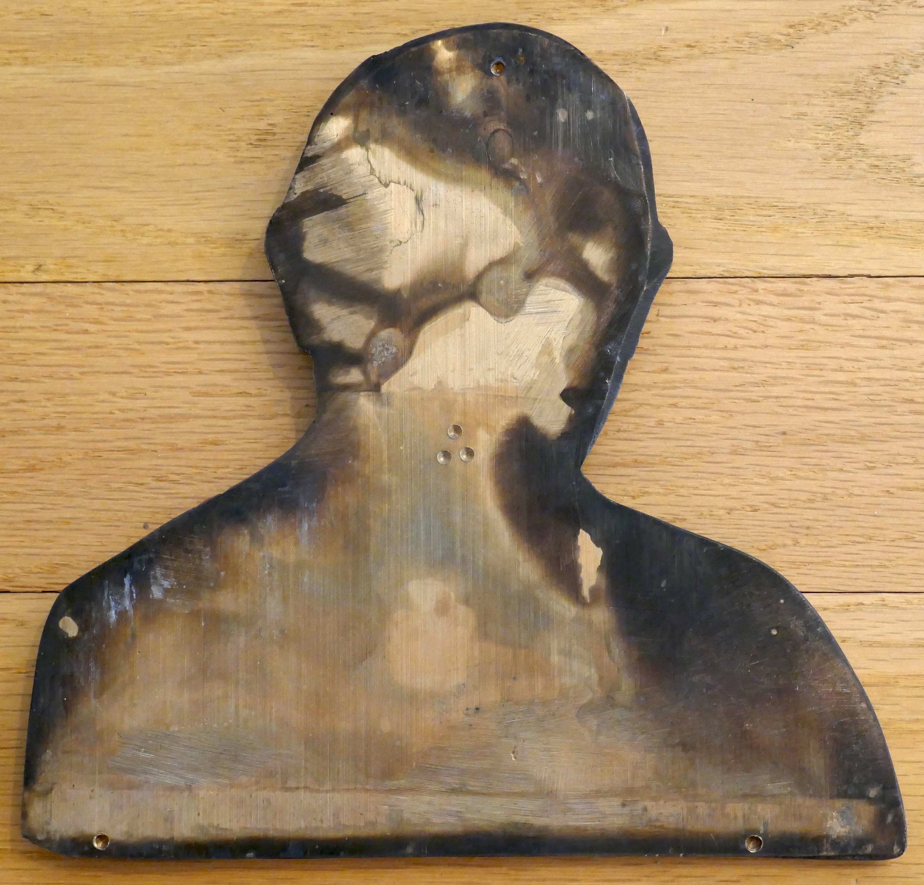 Vintage Brass Figural Building Sign / Plaque Bust Sculpture of a Man ...