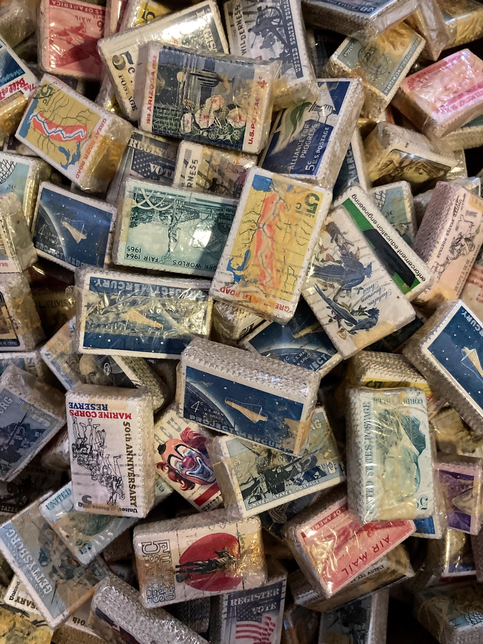 Lot of 1,000 Vintage 1950s 1960s Cancelled US Postage Stamps for ...