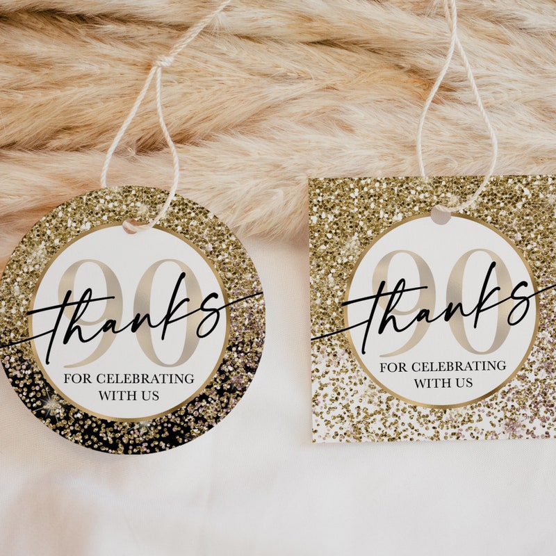 90th Birthday Labels - Etsy