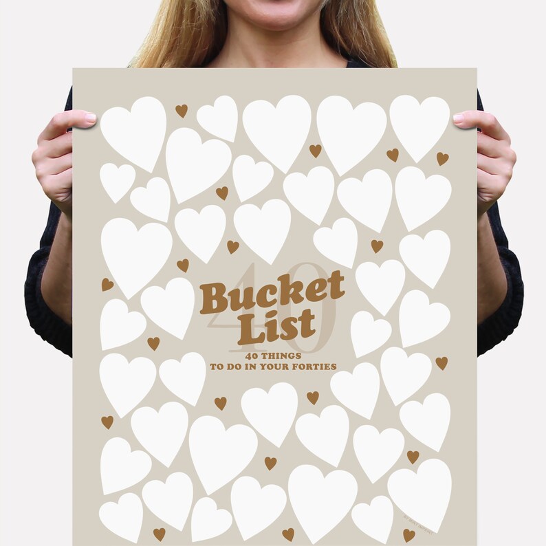 40 Things to Do in Your Forties Printable Bucket List - Etsy