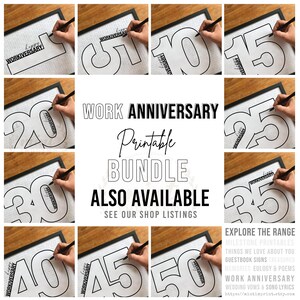 40th Work Anniversary Card Alternative for Employee Co-worker Boss ...