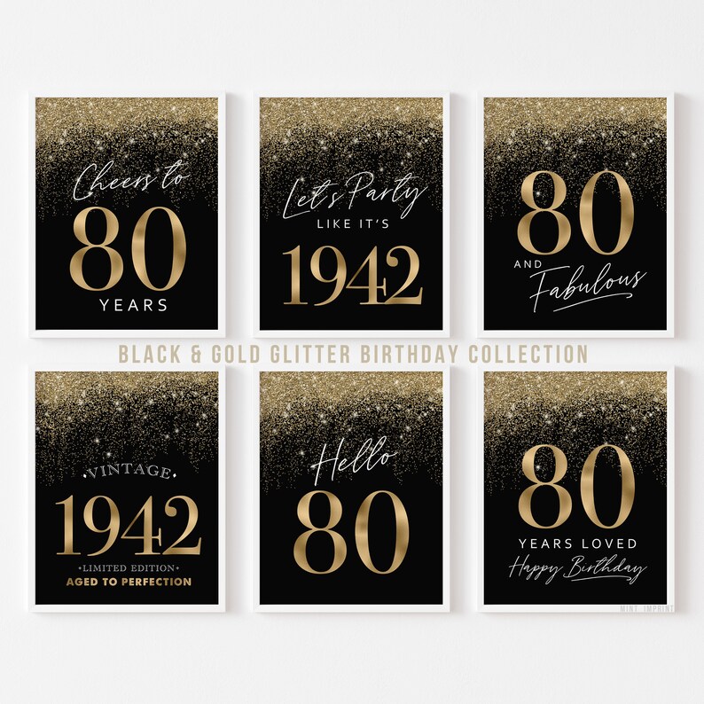 80 Years Signature Board Printable Sign Happy 80th Birthday - Etsy