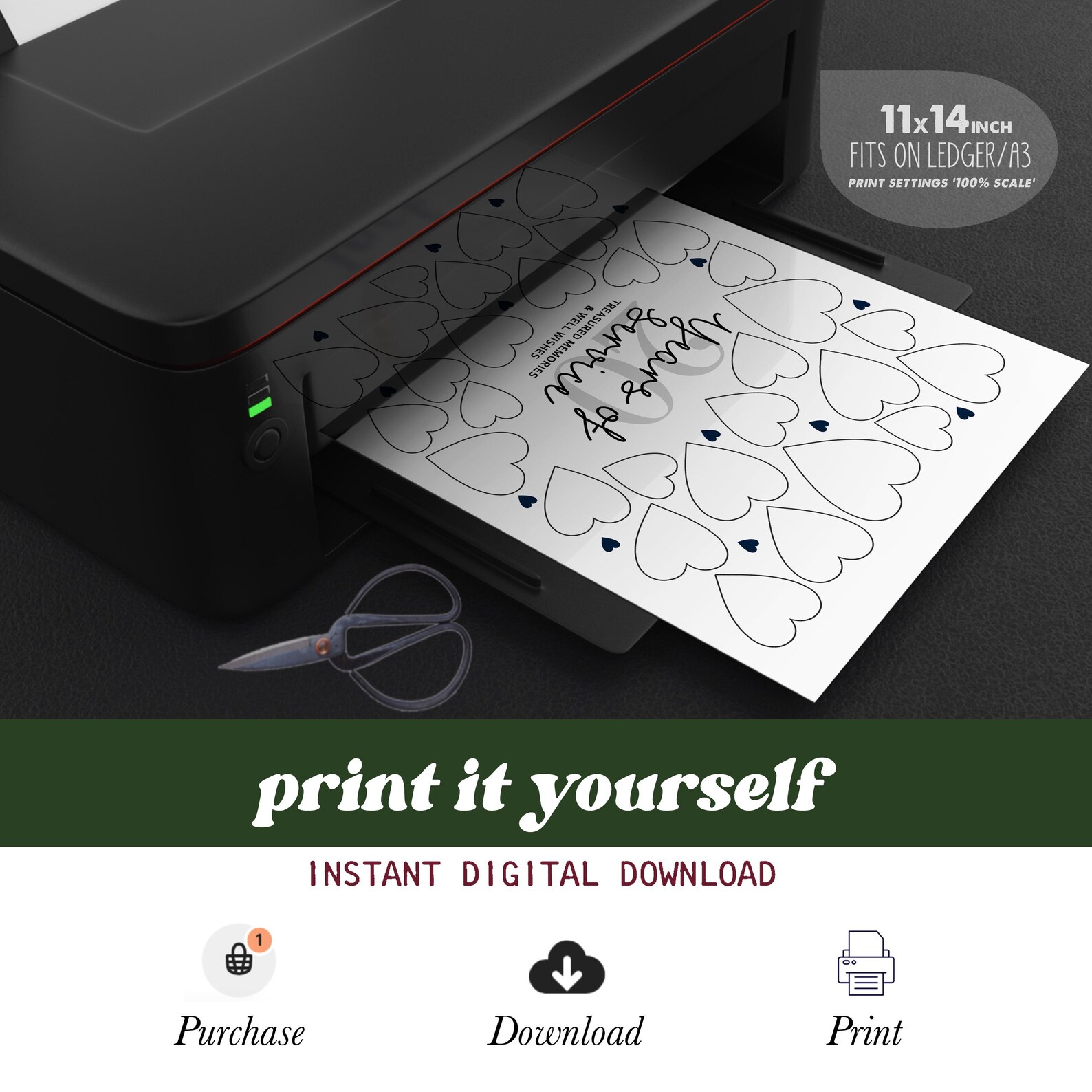 20 Year Employee Service Award Printable 20th Work Anniversary Gift ...