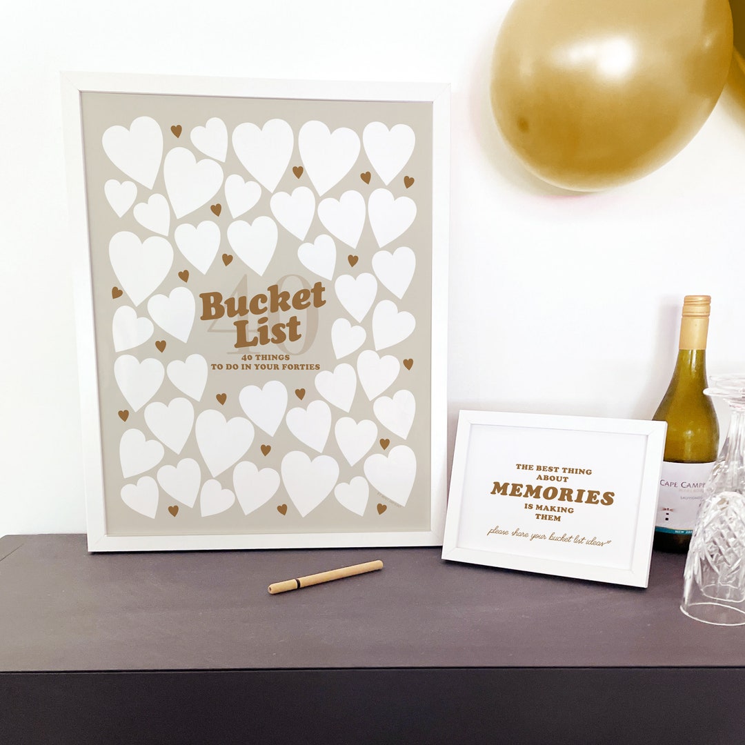 40 Things to Do in Your Forties Printable, Bucket List Template Fill in ...