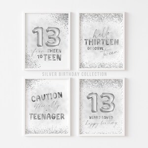 Printable Signs for Boys 13th Birthday, From Tween to Teen, Caution ...