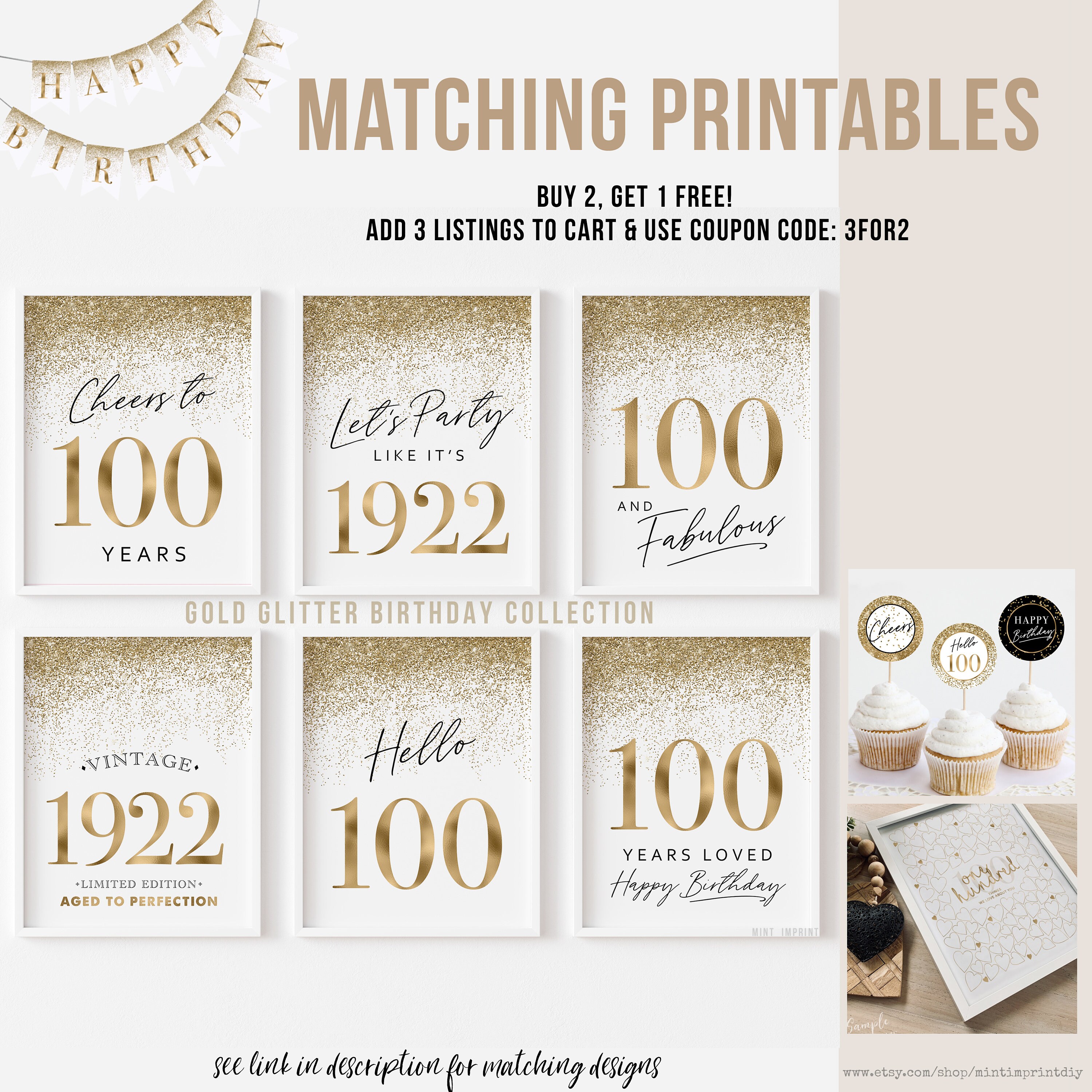 100 Years Signature Board Printable Poster Happy 100th - Etsy Australia