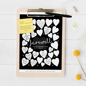 Farewell Party Sign, Guest Book Sign In, Coworker Farewell Card ...