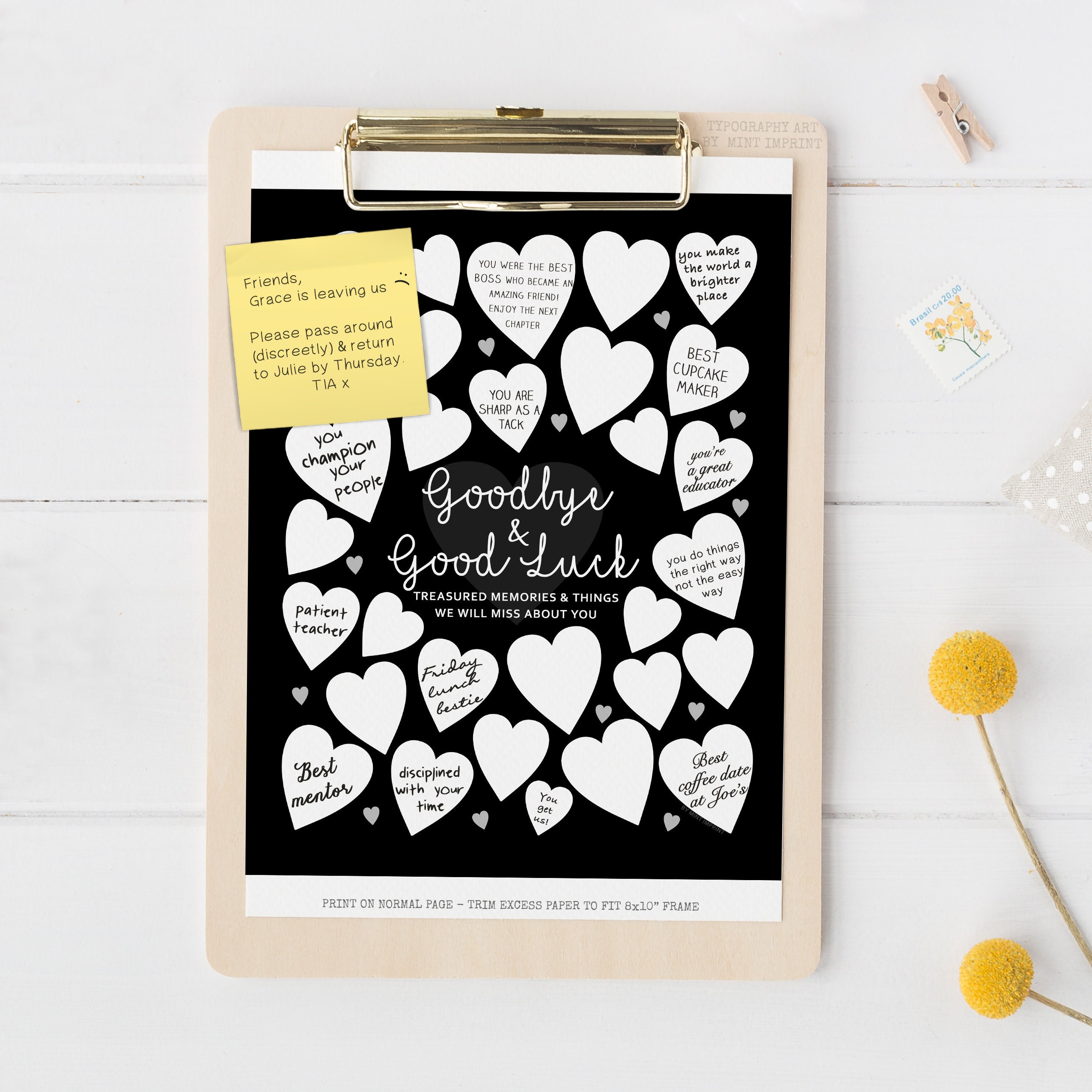 Goodbye and Good Luck Farewell Card Alternative Work - Etsy UK