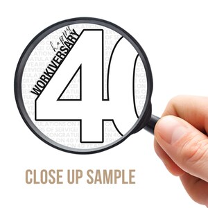 40th Work Anniversary Card Alternative for Employee Co-worker Boss ...