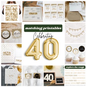 40th Birthday Bucket List Party Sign, 40 Things to Do in Your Forties ...