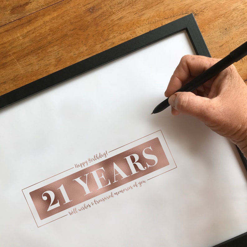 21 Years Signature Board Printable Sign Happy 21st Birthday - Etsy