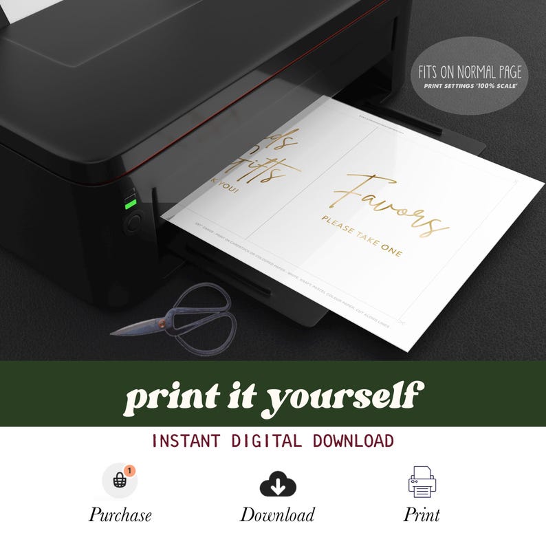 Gold Birthday Table Signs Bundle, Cards and Gifts, Favors, Photo Booth ...