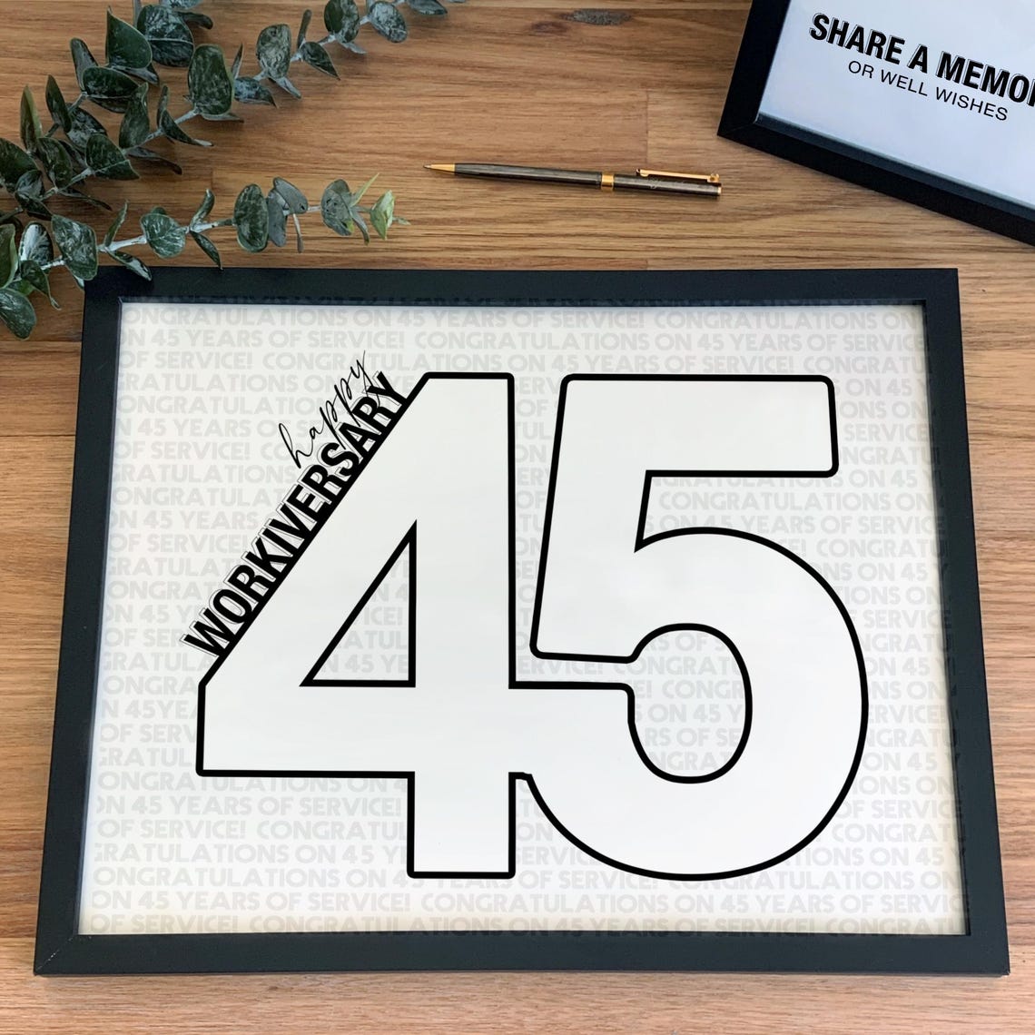 45th Work Anniversary Card Alternative | 45 Years Service | Happy ...