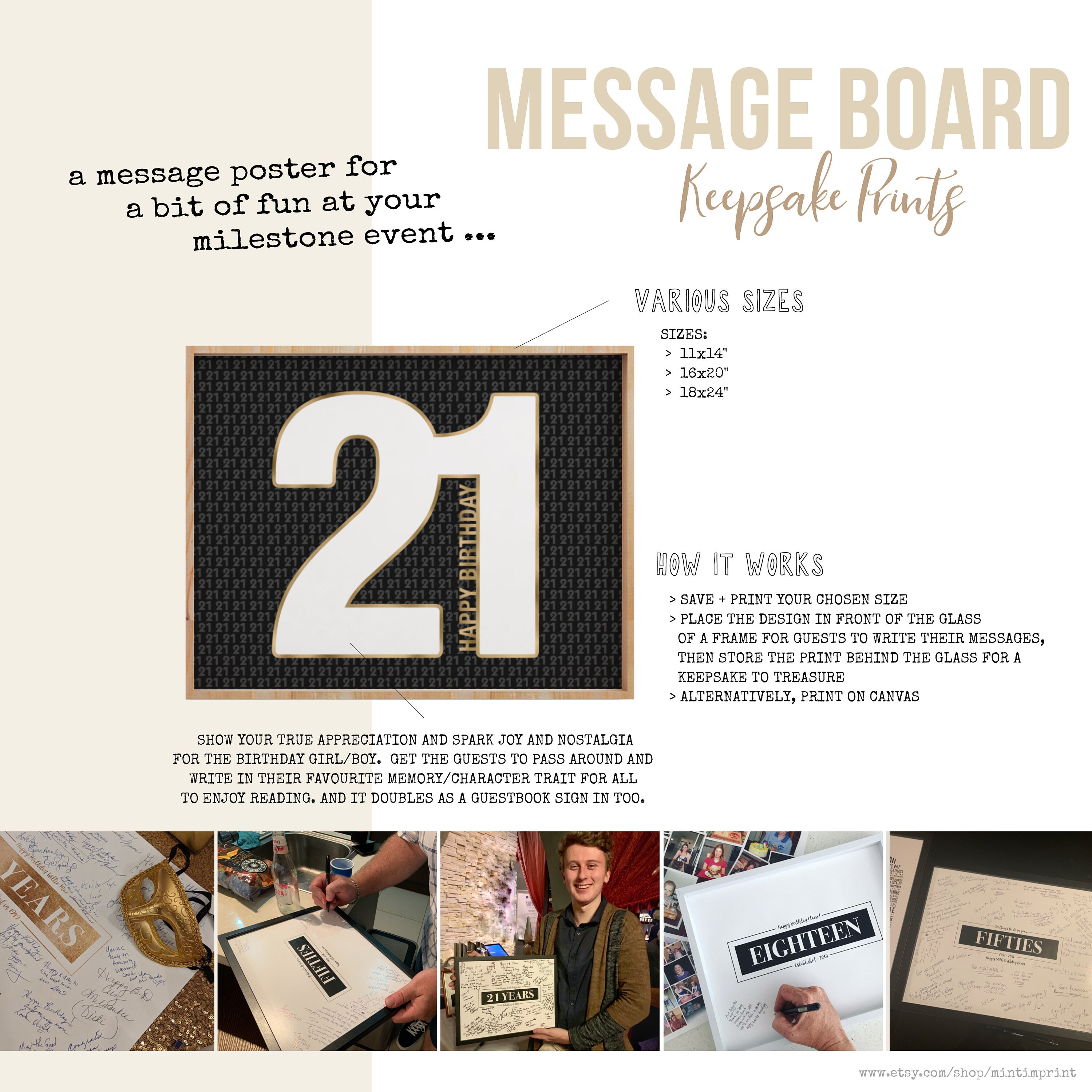 21st Birthday Signature Number 21 Shape Poster Printable - Etsy Australia