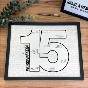 15th Work Anniversary Card Alternative | 15 Years Service | Happy ...