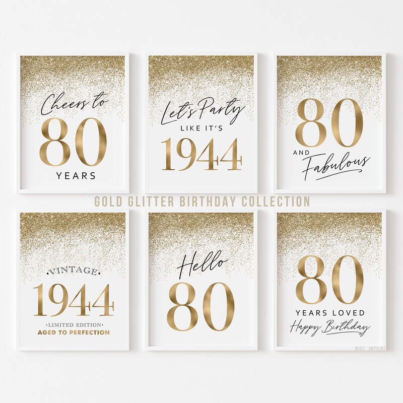 80th Birthday Sign - Etsy