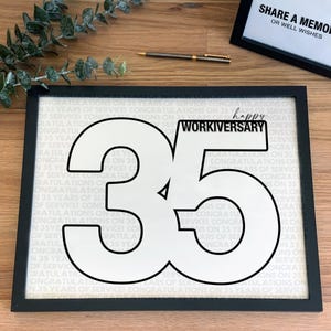 35th Work Anniversary Card Alternative | 35 Years Service | Happy ...