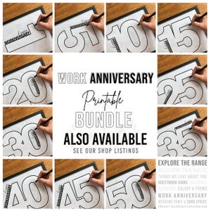 25th Work Anniversary Card Alternative for Employee Co-worker Boss ...