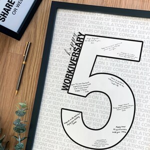 5th Work Anniversary Card Alternative | 5 Years Service | Happy ...