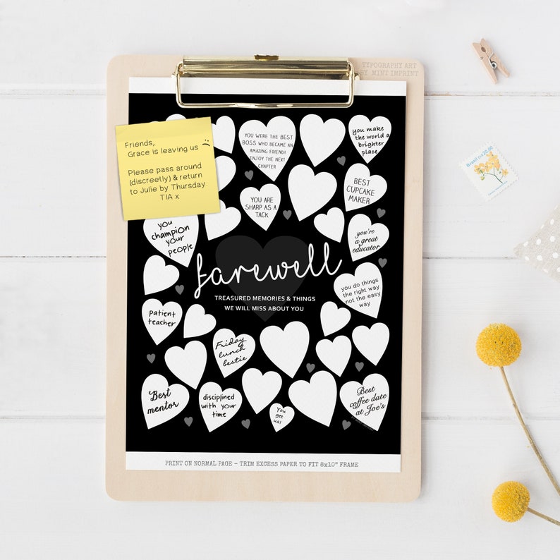 Farewell Gift for Employee Leaving Treasured Memories and - Etsy
