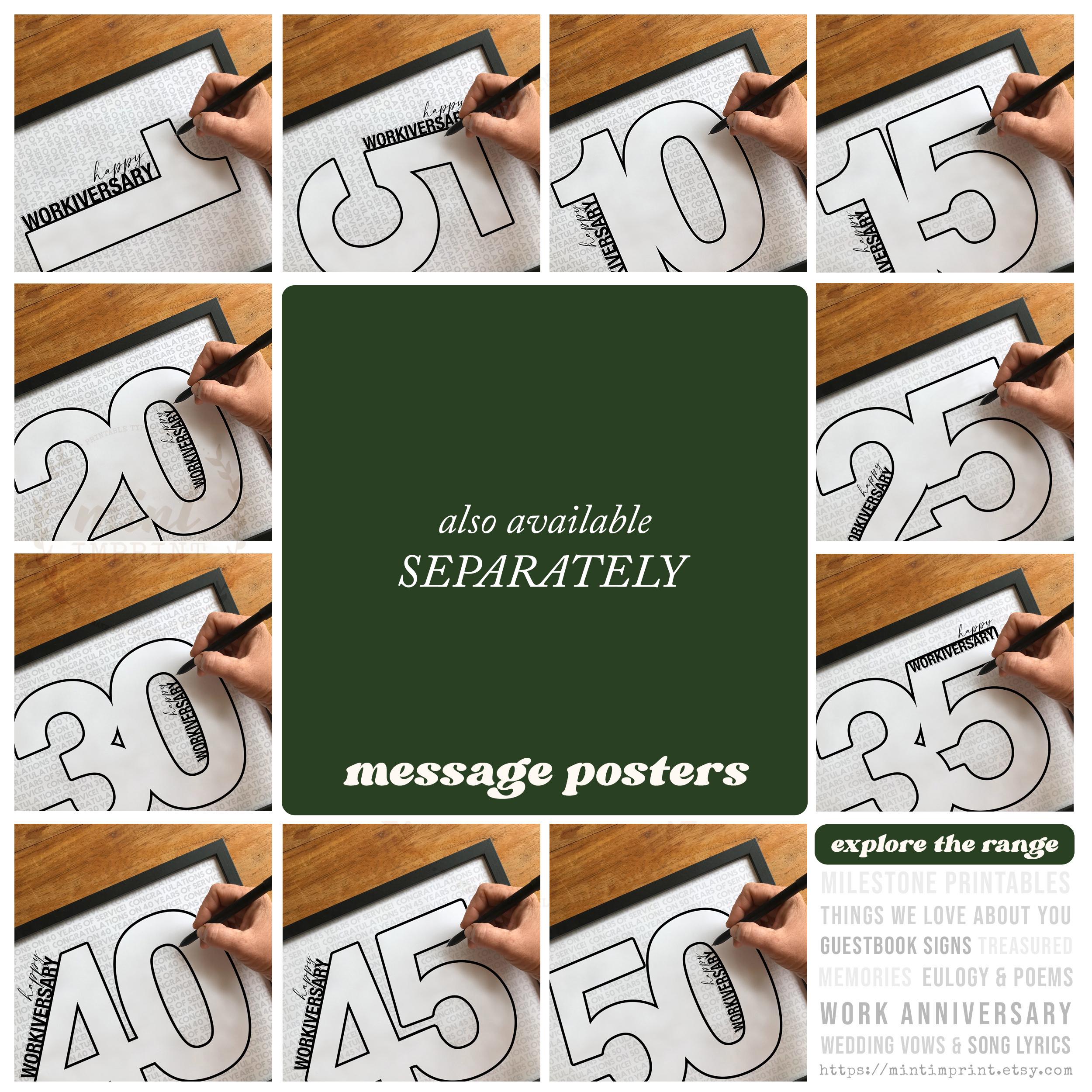 45th Work Anniversary Card Alternative | 45 Years Service | Happy ...