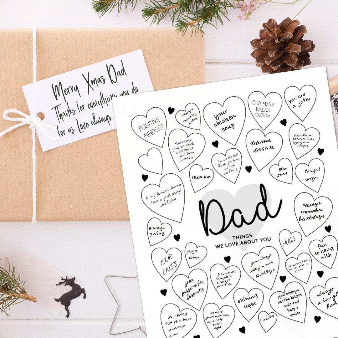 Printable Gift for Dad Christmas Card Alternative, Print at Home Things ...