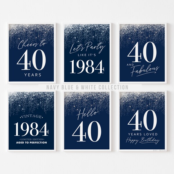 Nautical 40th Birthday Sign - Etsy