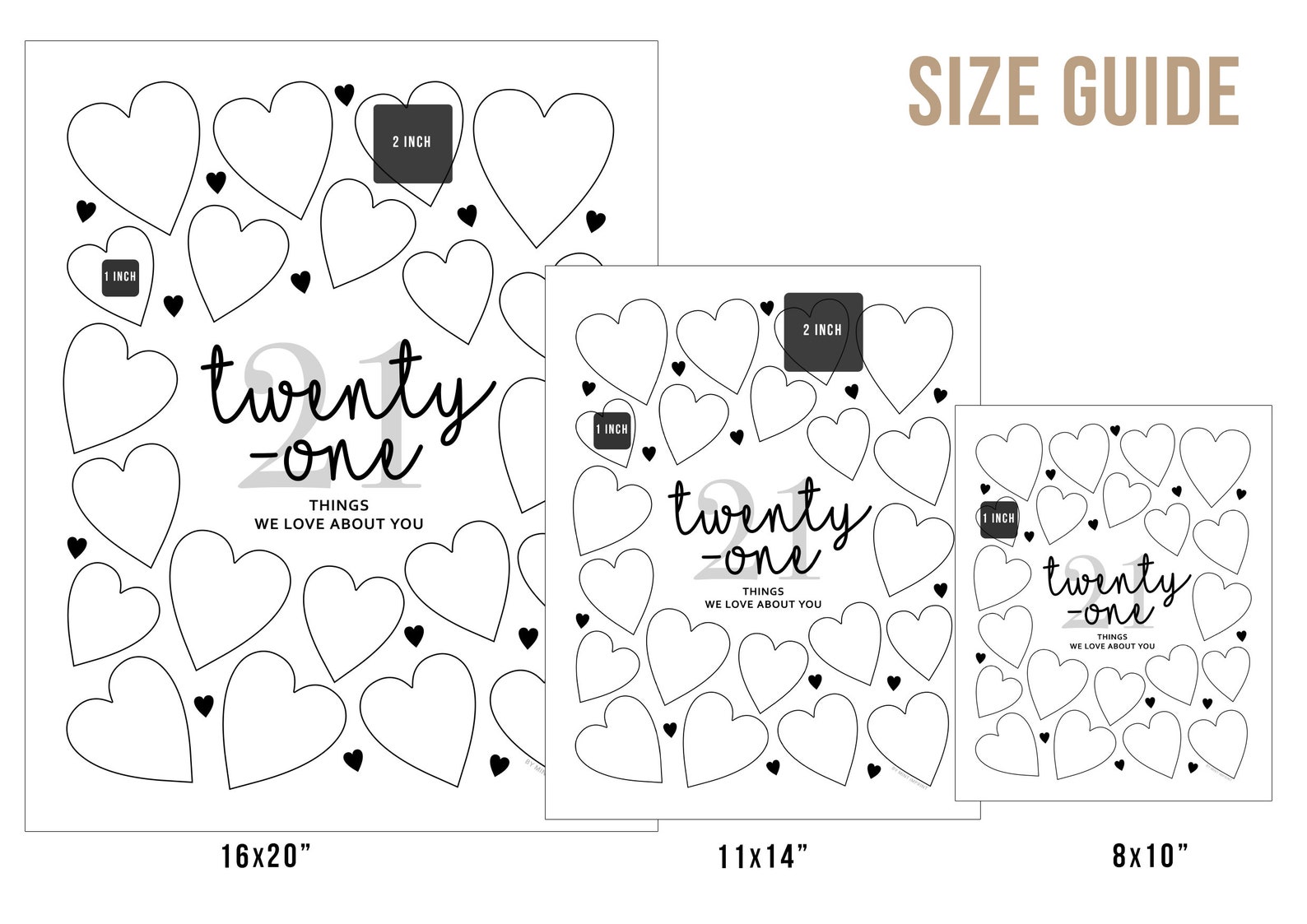 21 Things We Love About You, 21st Birthday Decorations Women Daughter ...