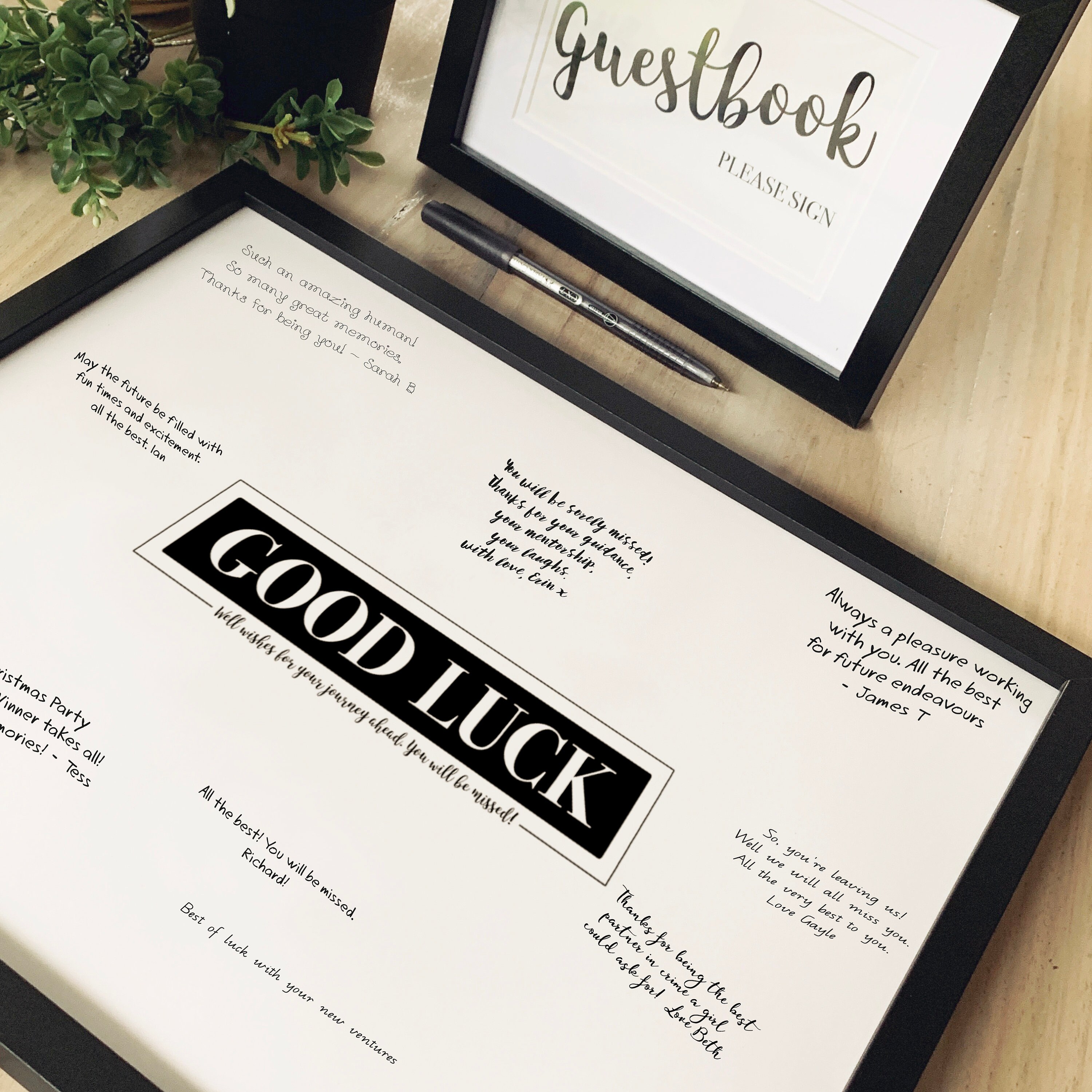 Good Luck Card Alternative, Farewell Guestbook Sign In, Co-worker ...