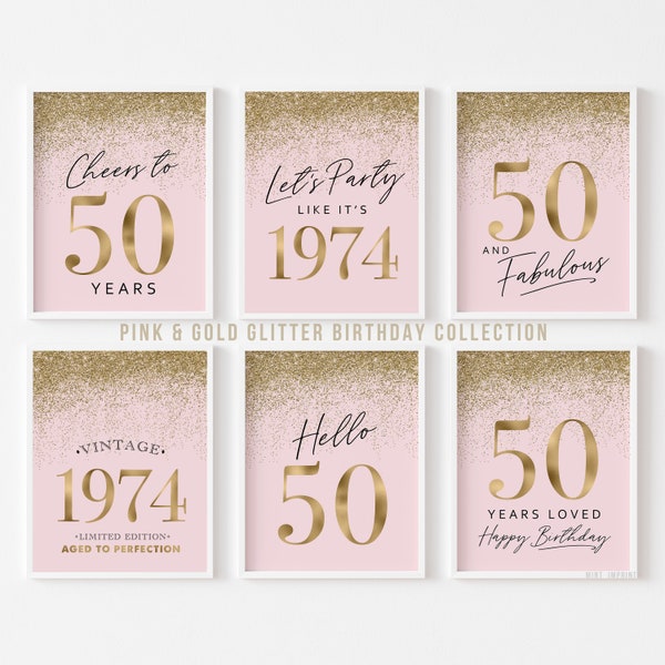 50th Birthday Centerpiece Signs - Etsy