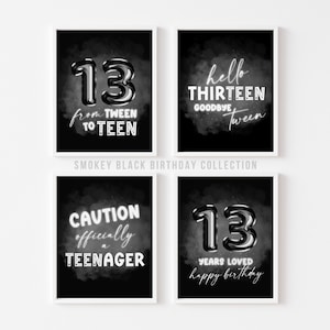 Printable Signs for Boys 13th Birthday, From Tween to Teen, Caution ...