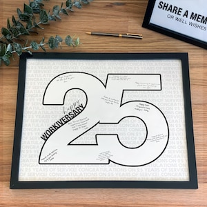 25th Work Anniversary Card Alternative | Employee Co-worker Boss ...