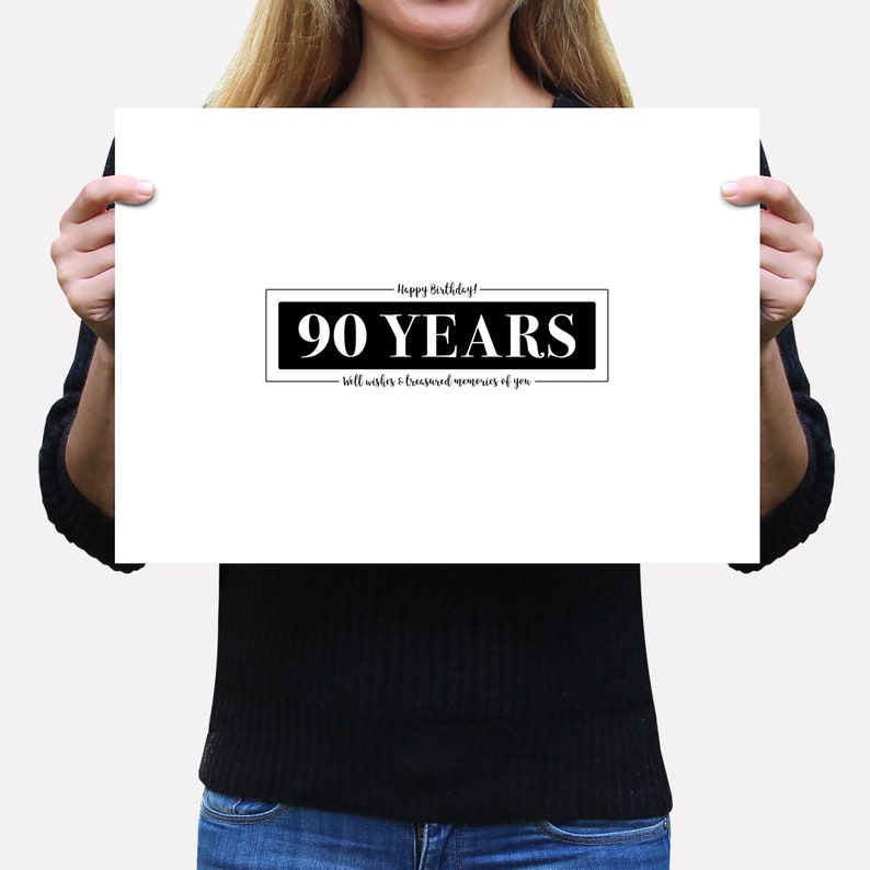 90 Years Signature Board Printable Sign Happy 90th Birthday - Etsy Canada