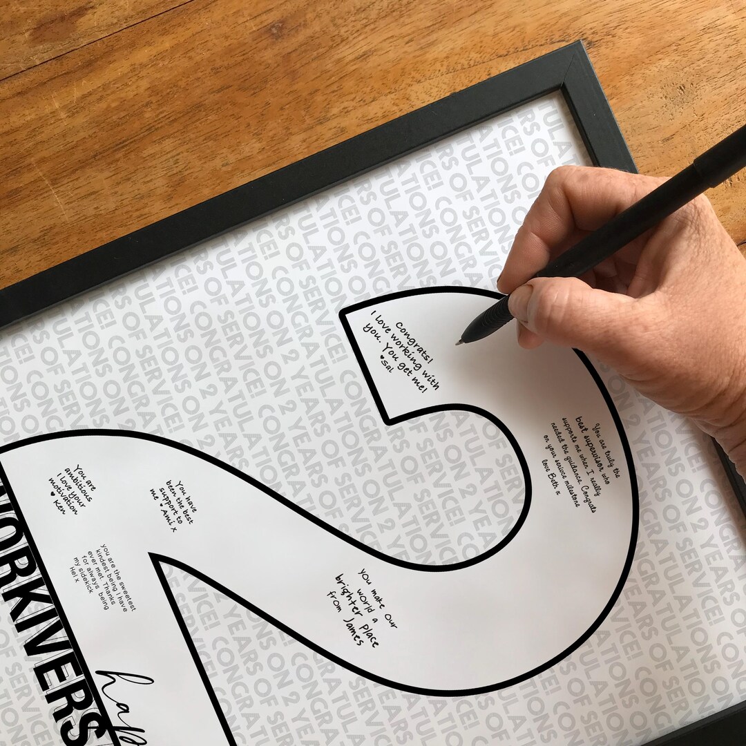 2nd Work Anniversary Card Alternative for Employee Celebrating 2 Years ...