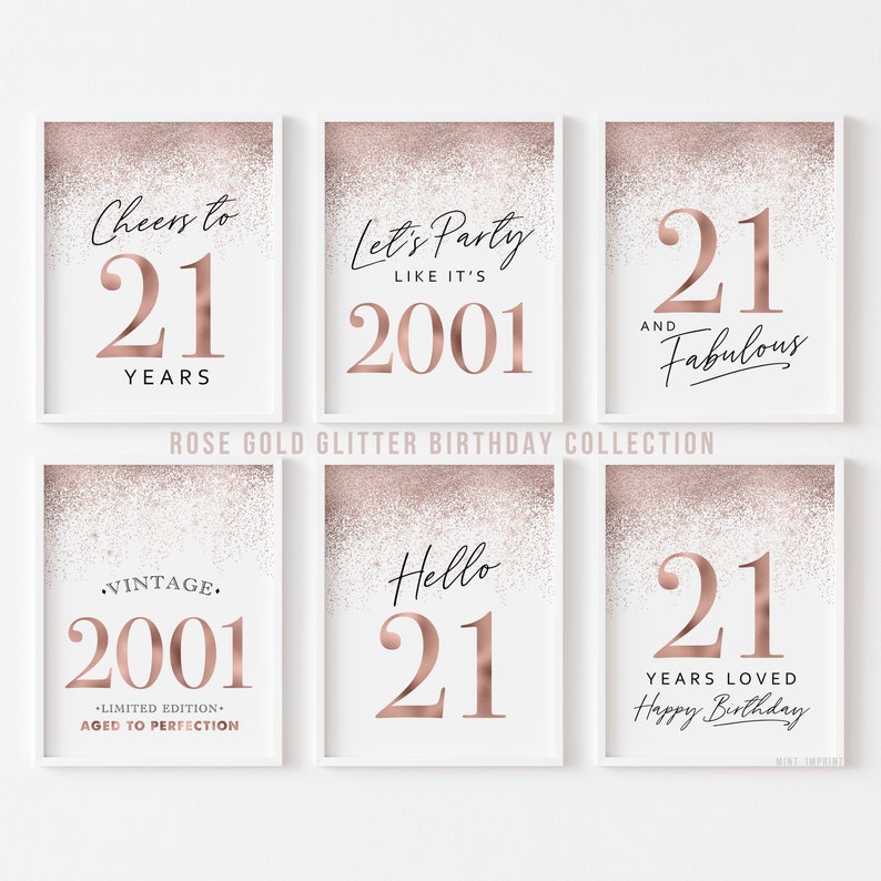 21 Years Signature Board Printable Sign Happy 21st Birthday - Etsy