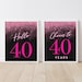 Hot Pink Birthday Decor for 40th Birthday for Her (Download Now) - Etsy