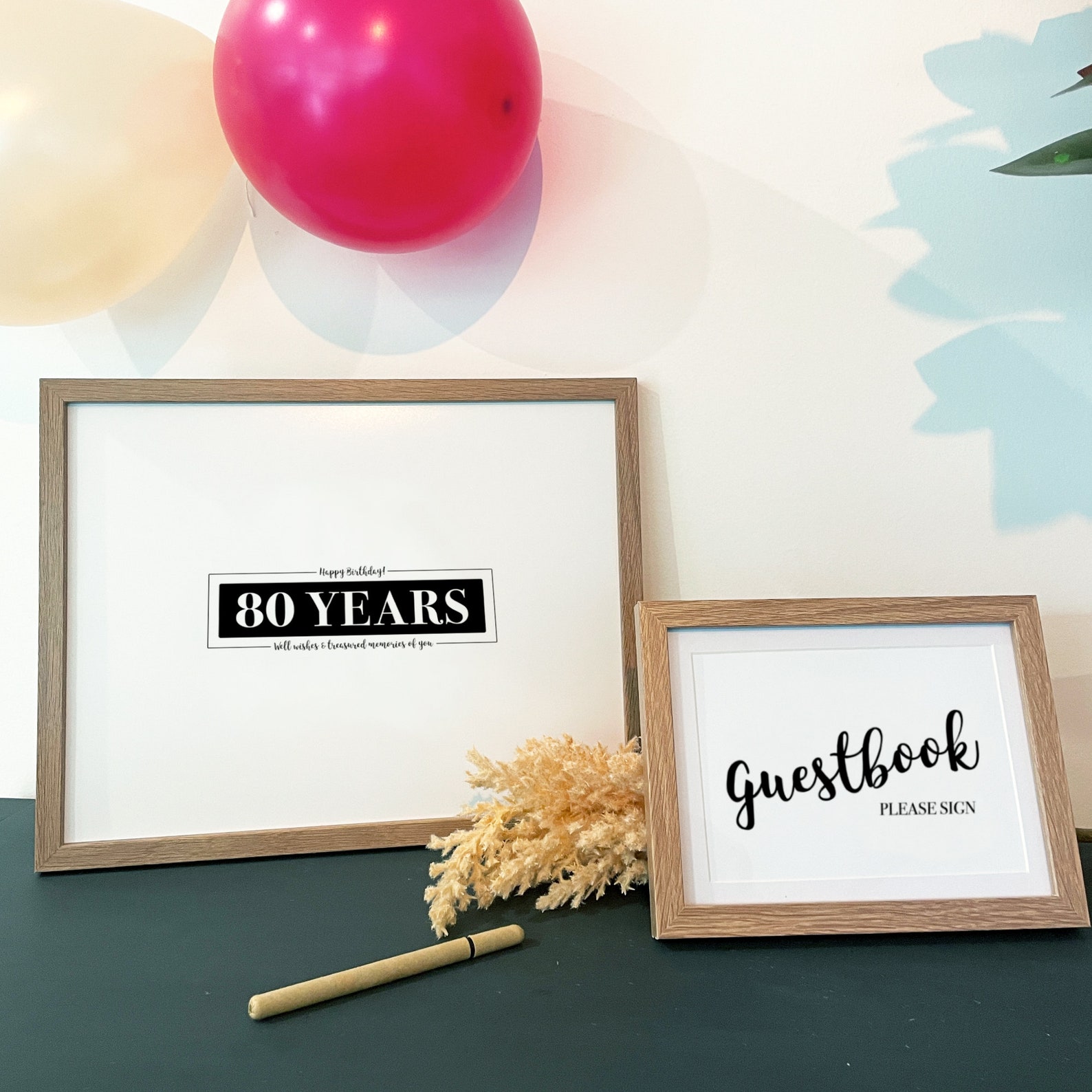 80 Years Signature Board Printable Sign Happy 80th Birthday - Etsy