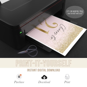 Pink and Gold 21st Birthday Party Decorations Women, Hello 21 Cheers ...