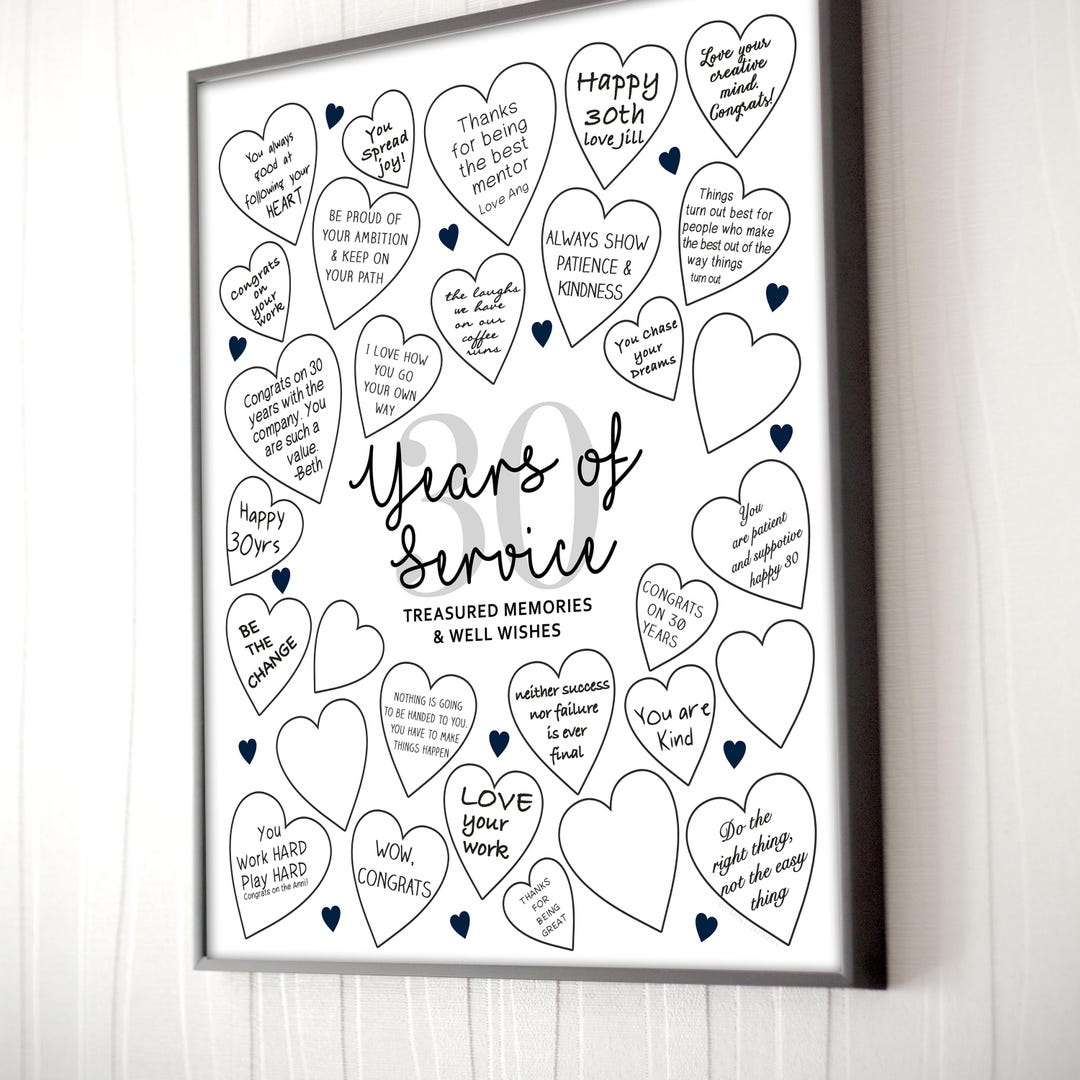 30th Work Anniversary Card Alternative, 30 Years of Service ...