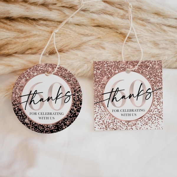 Thank You for Celebrating Rose Gold Tags - Etsy
