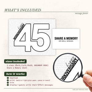 45th Work Anniversary Card Alternative | 45 Years Service | Happy ...