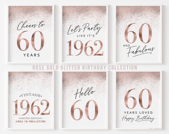 60th Birthday Printable | Etsy
