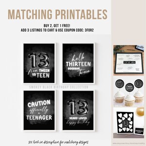 Printable Signs for Boys 13th Birthday, From Tween to Teen, Caution ...