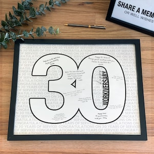 30th Work Anniversary Card Alternative | 30 Years Service | Happy ...