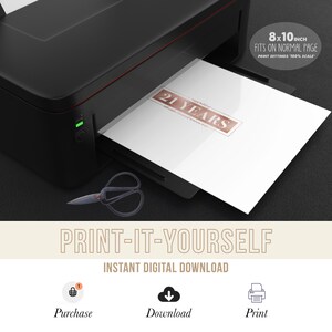 18 Years Signature Board Printable Sign Happy 18th Birthday Rose Gold ...