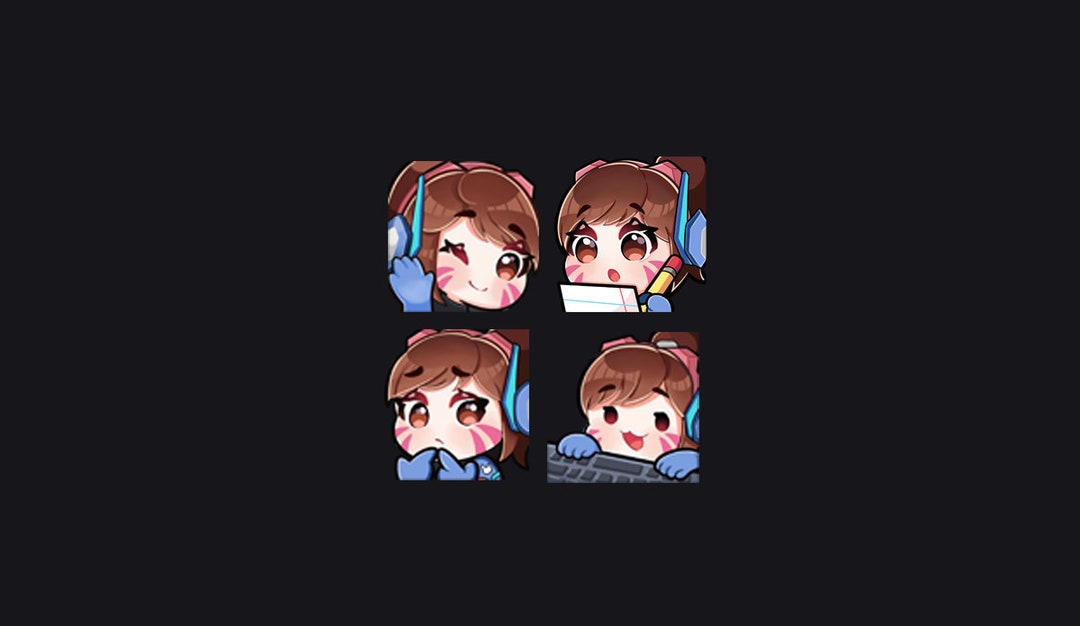 Overwatch's Dva Emote Set for Twitch / Overwatch 2 Emotes - Etsy