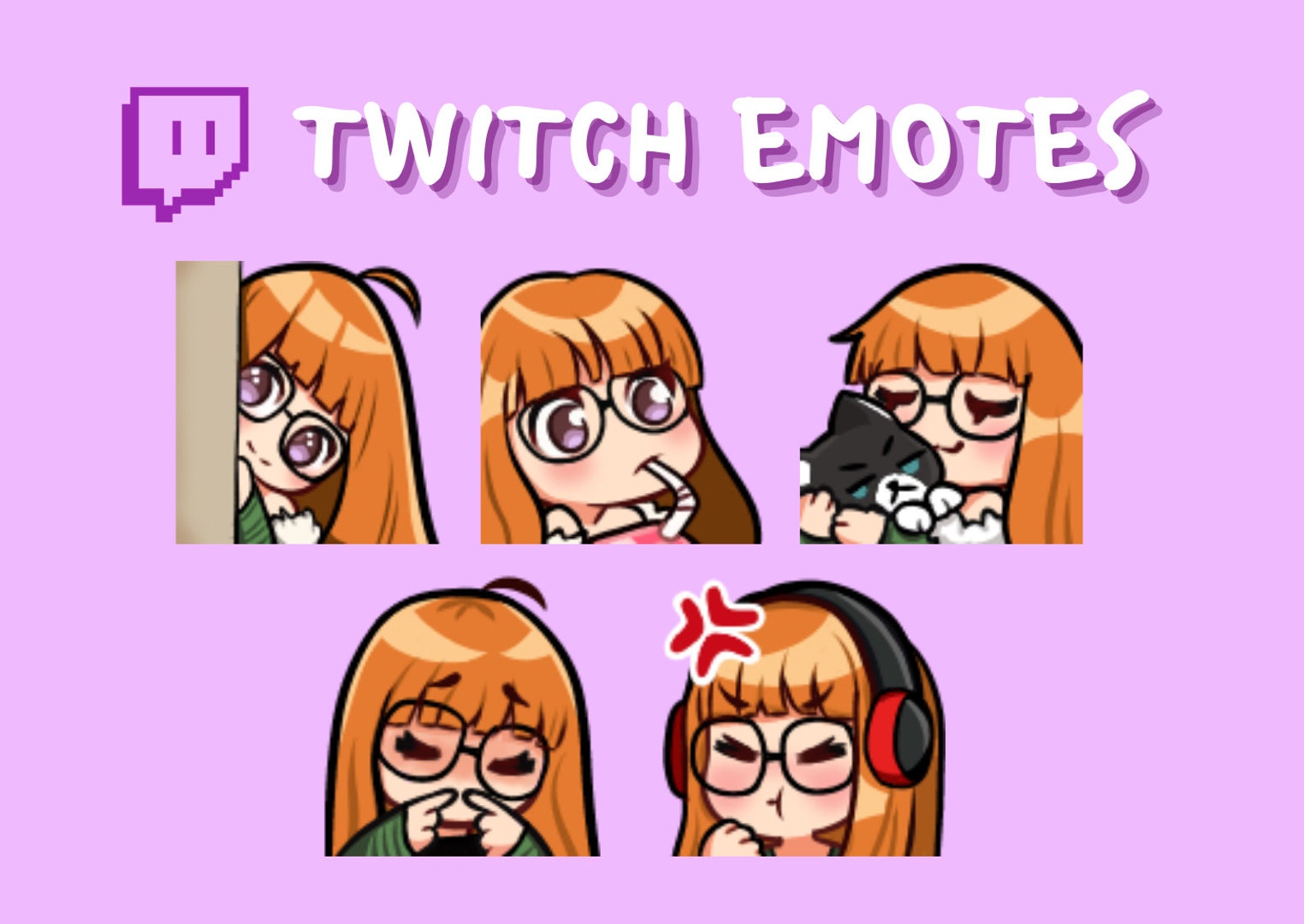 Emote pack / Futaba Sakura Emotes / Persona 5 emotes / Premade | Etsy